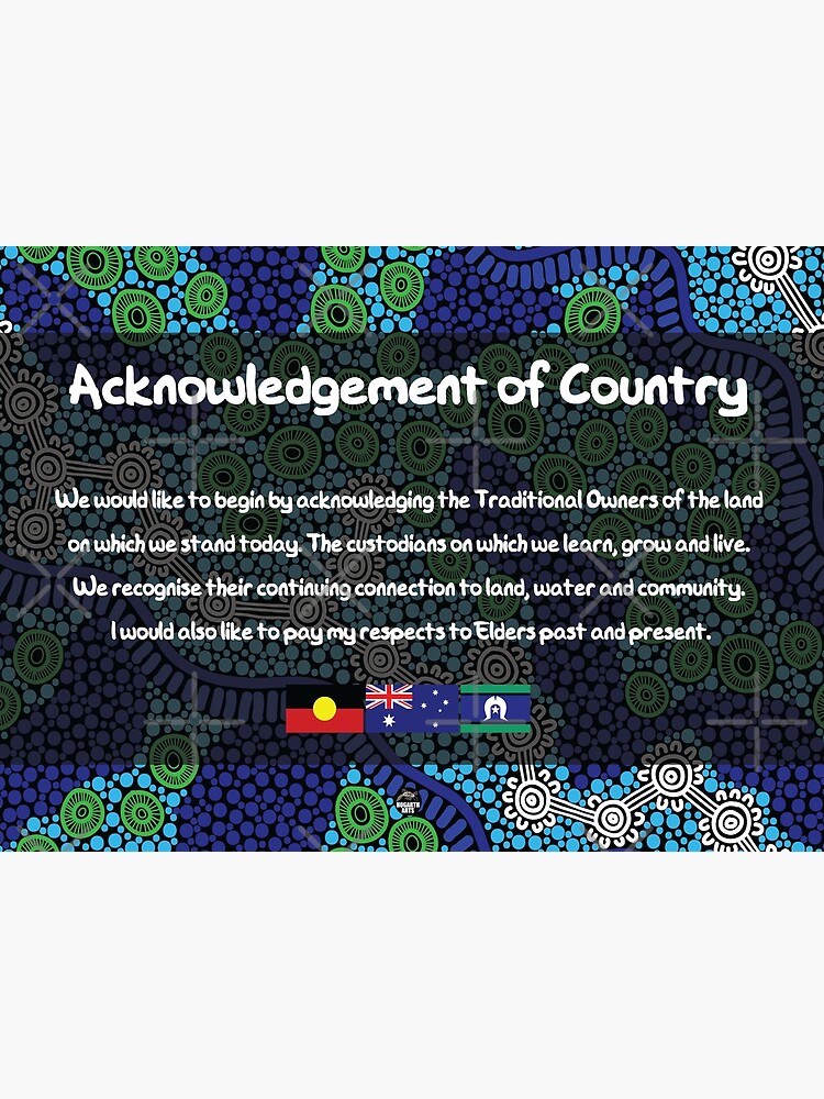 "Acknowledgement of Country - Authentic Aboriginal Art" Poster for Sale ...