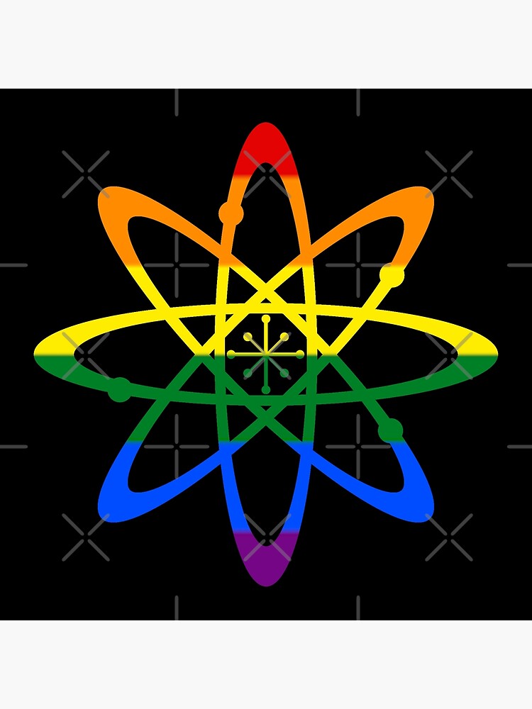 "Atom--Gay Pride Flag Colors" Poster for Sale by SCHPiDAUU | Redbubble
