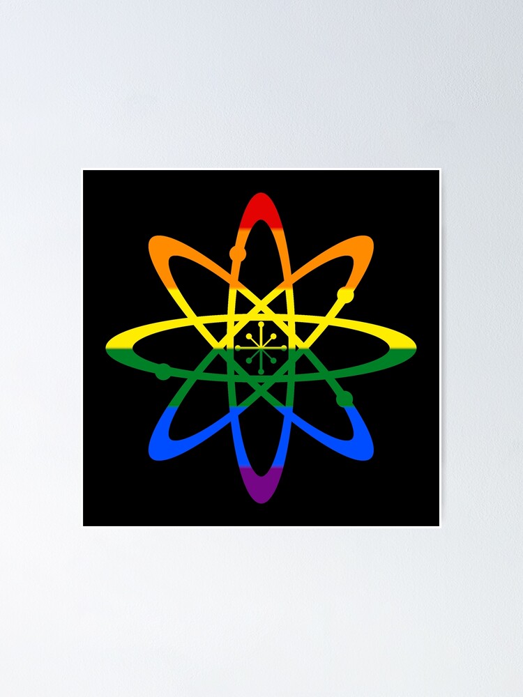"Atom--Gay Pride Flag Colors" Poster for Sale by SCHPiDAUU | Redbubble