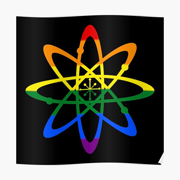 "Atom--Gay Pride Flag Colors" Poster for Sale by SCHPiDAUU | Redbubble