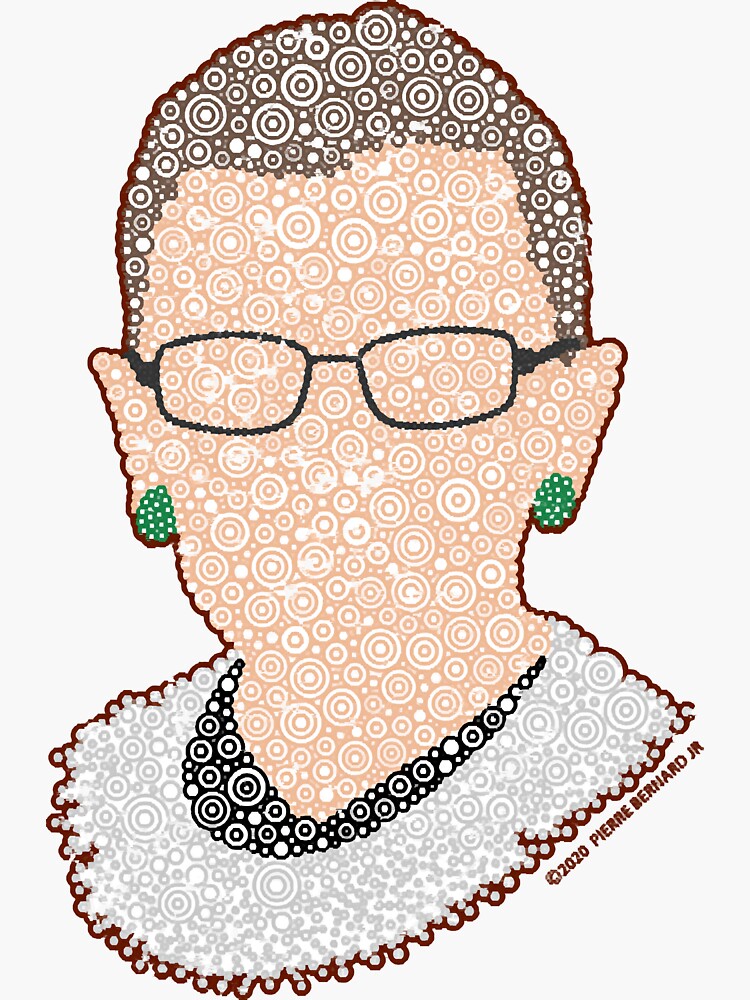 "Notorious Ruth Bader Ginsberg Minimalist Portrait Circle Design ...