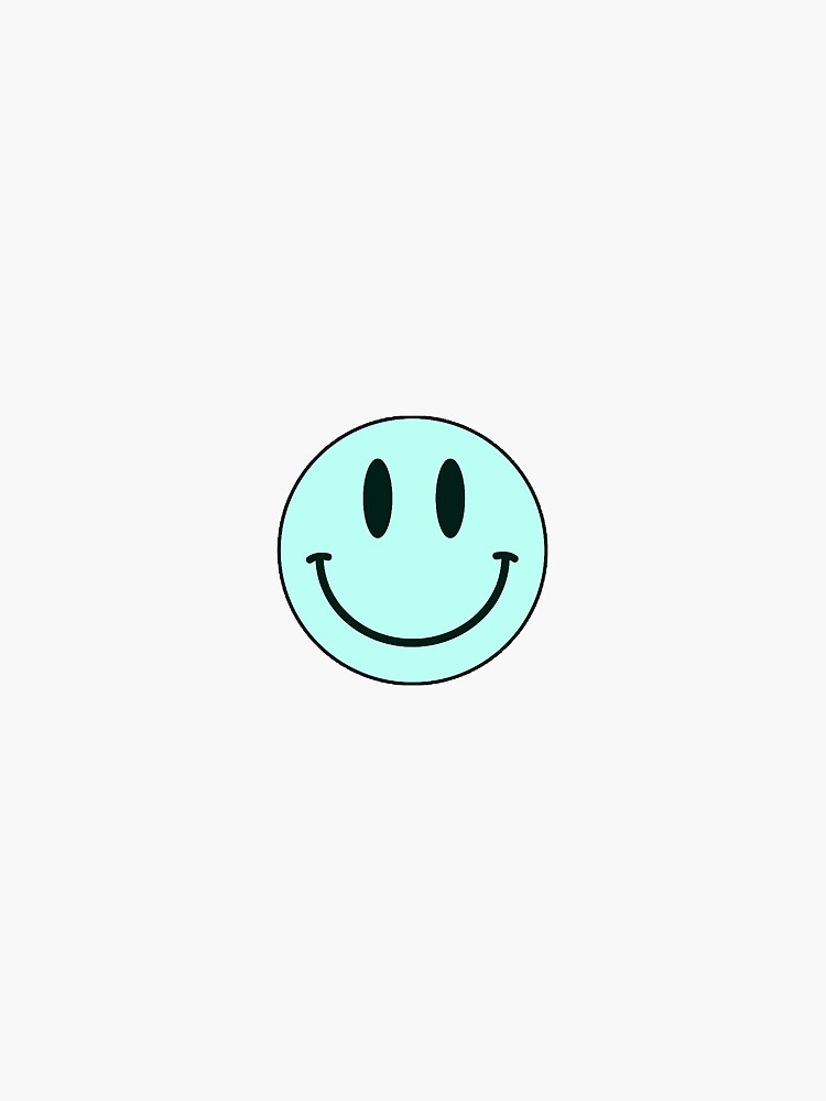 "mint smiley face" Sticker by EMXEdesigns | Redbubble