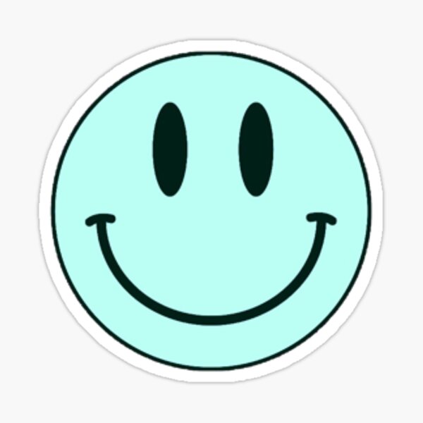 "mint happy face" Sticker for Sale by EMXEdesigns | Redbubble
