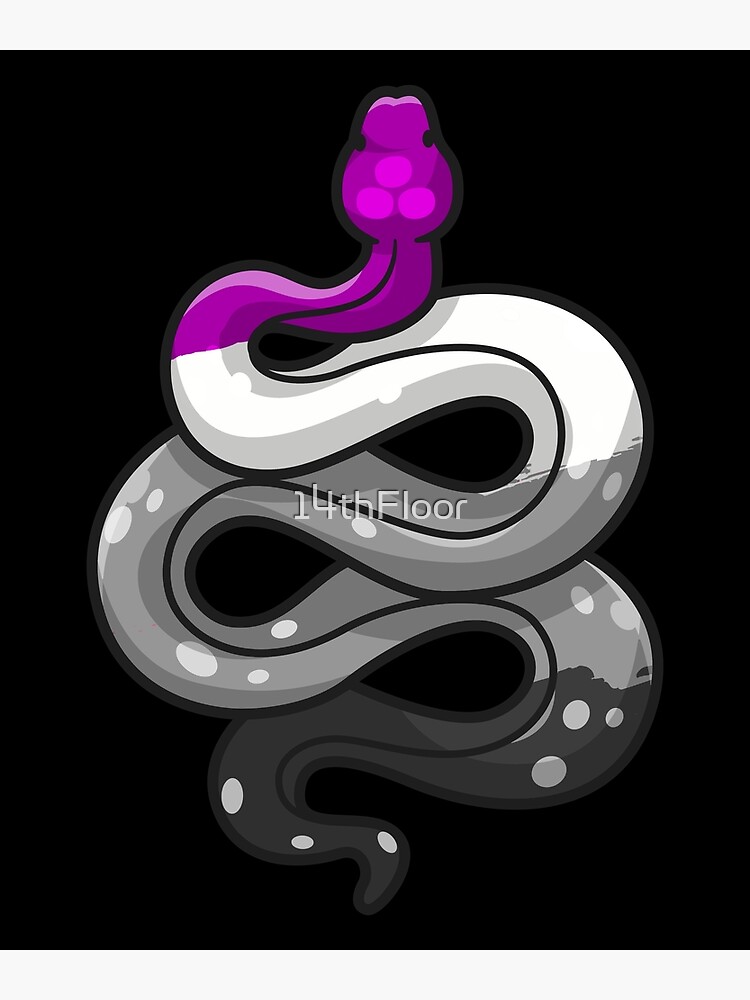 "Asexual Pride Snake Ace Pride Flag Colors LGBT Reptile Lover" Poster ...