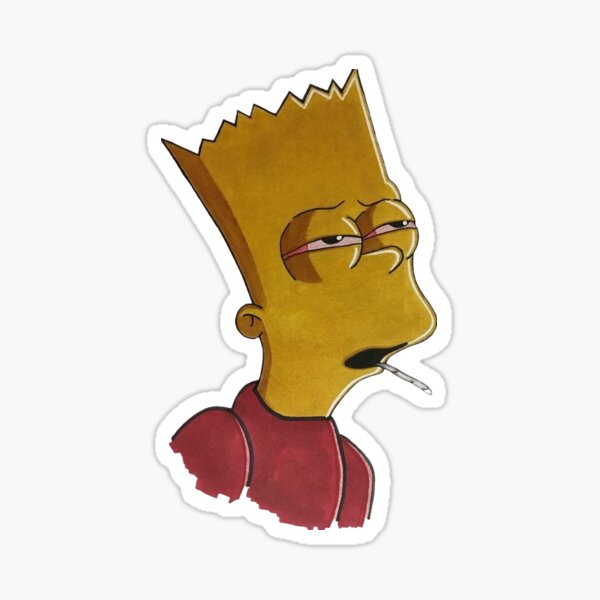 "Baked Bart" Sticker for Sale by NealRamsey | Redbubble