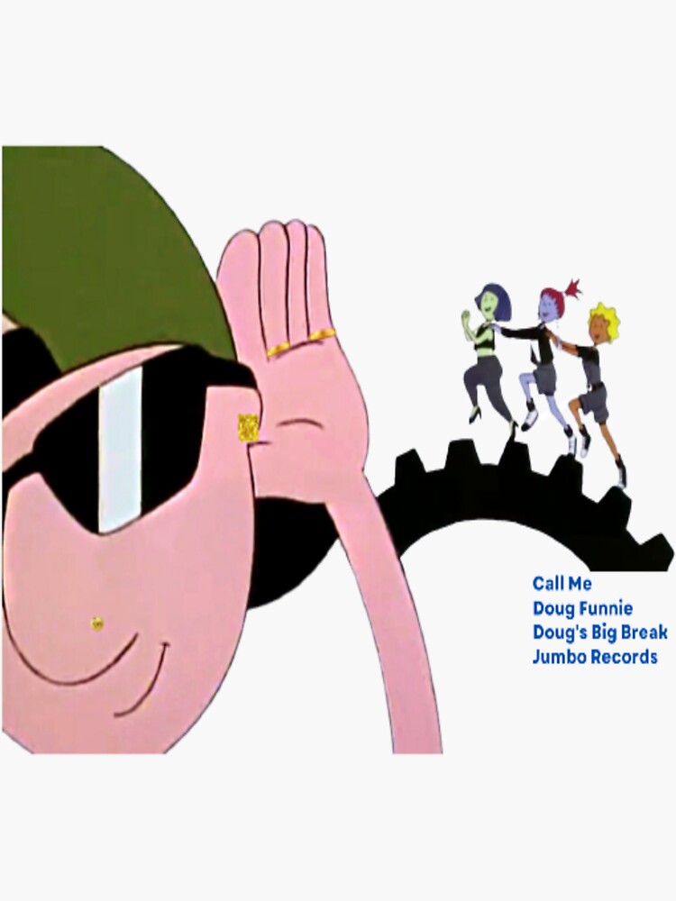 "Call Me - Doug Funnie " Sticker by Attainableart | Redbubble