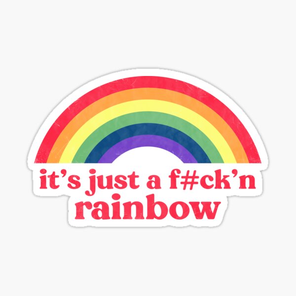 "OVERRATED RAINBOW" Sticker by ALFBOCREATIVE | Redbubble