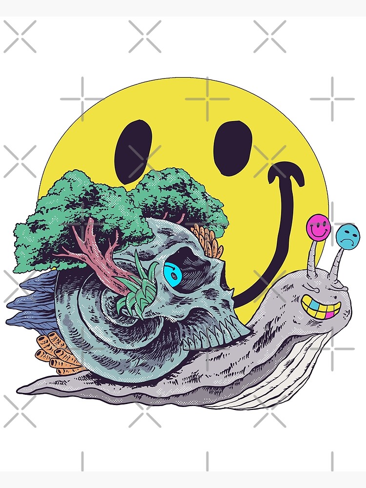 "Happy Snails... and skulls!" Poster for Sale by GamerGeekMedia | Redbubble