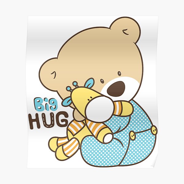 "Cute Big Hug" Poster for Sale by ItaChristanti | Redbubble