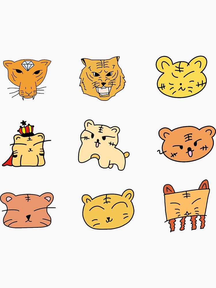 "HORANGHAE TEMPLATE (colored)" Sticker by kissywara | Redbubble