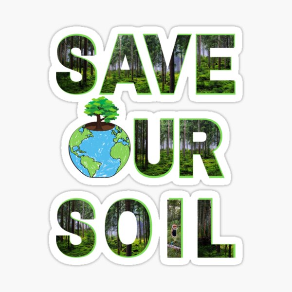 "SOS Save Our Soil Earth Awareness " Sticker by FamilyFashionDe | Redbubble