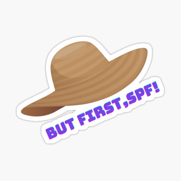 "but first spf;skincare" Sticker by Skin-Poindexter | Redbubble
