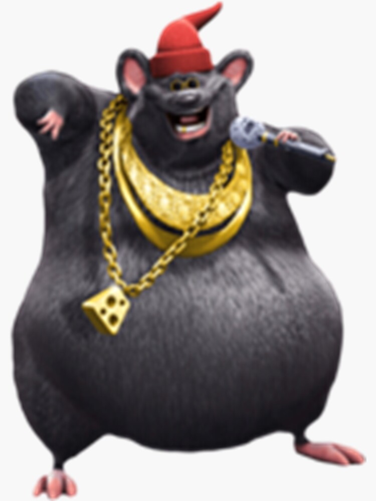 "Biggie Cheese Meme Mouse " Sticker by Hahatoonn | Redbubble