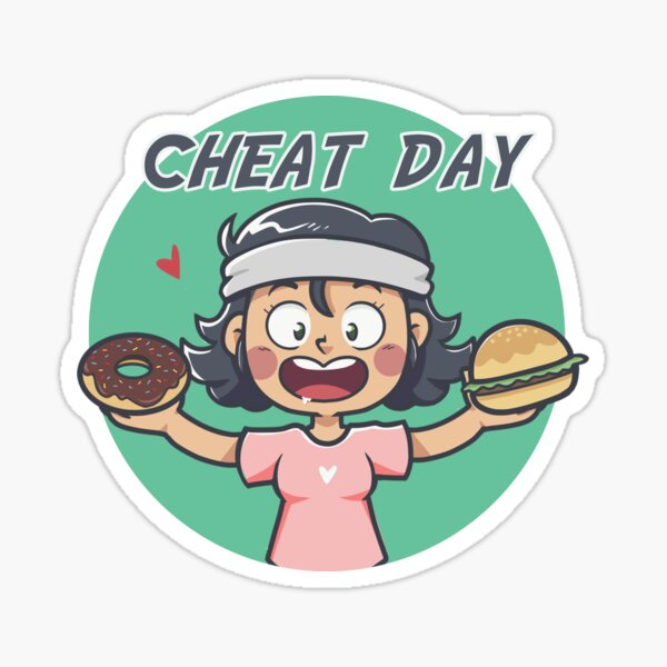 "Cheat Day" Sticker for Sale by leenier13 | Redbubble
