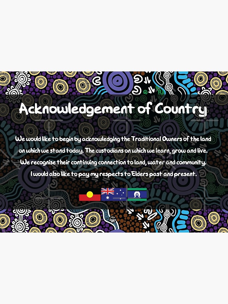 "Acknowledgement of Country - Authentic Aboriginal Art" Canvas Print ...