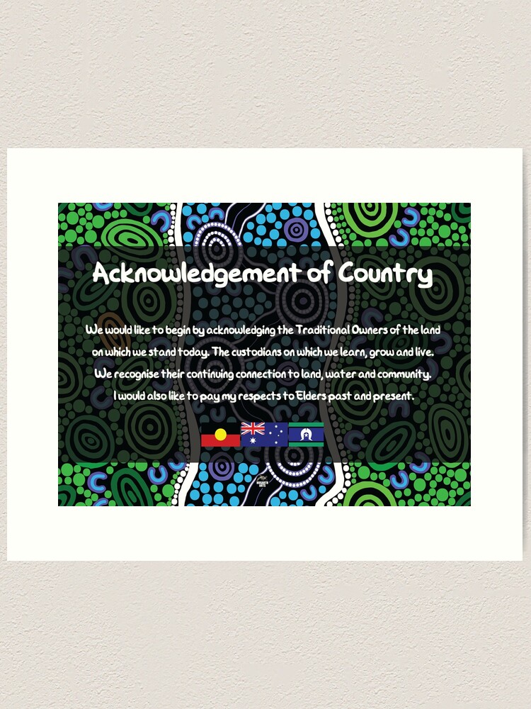 "Acknowledgement of Country - Authentic Aboriginal Art" Art Print for ...