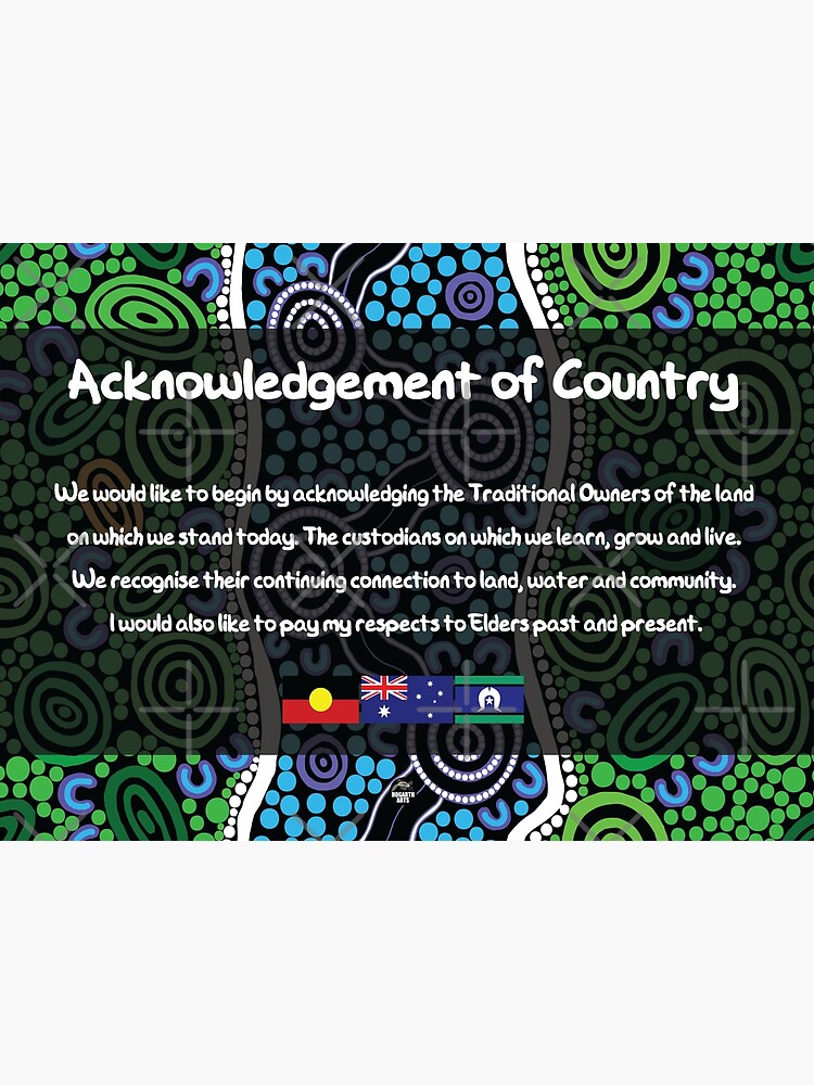 "Acknowledgement of Country - Authentic Aboriginal Art" Art Print by ...