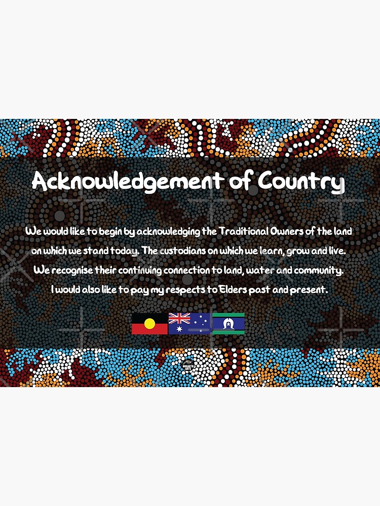 "Acknowledgement of Country - Authentic Aboriginal Art" Art Print by ...