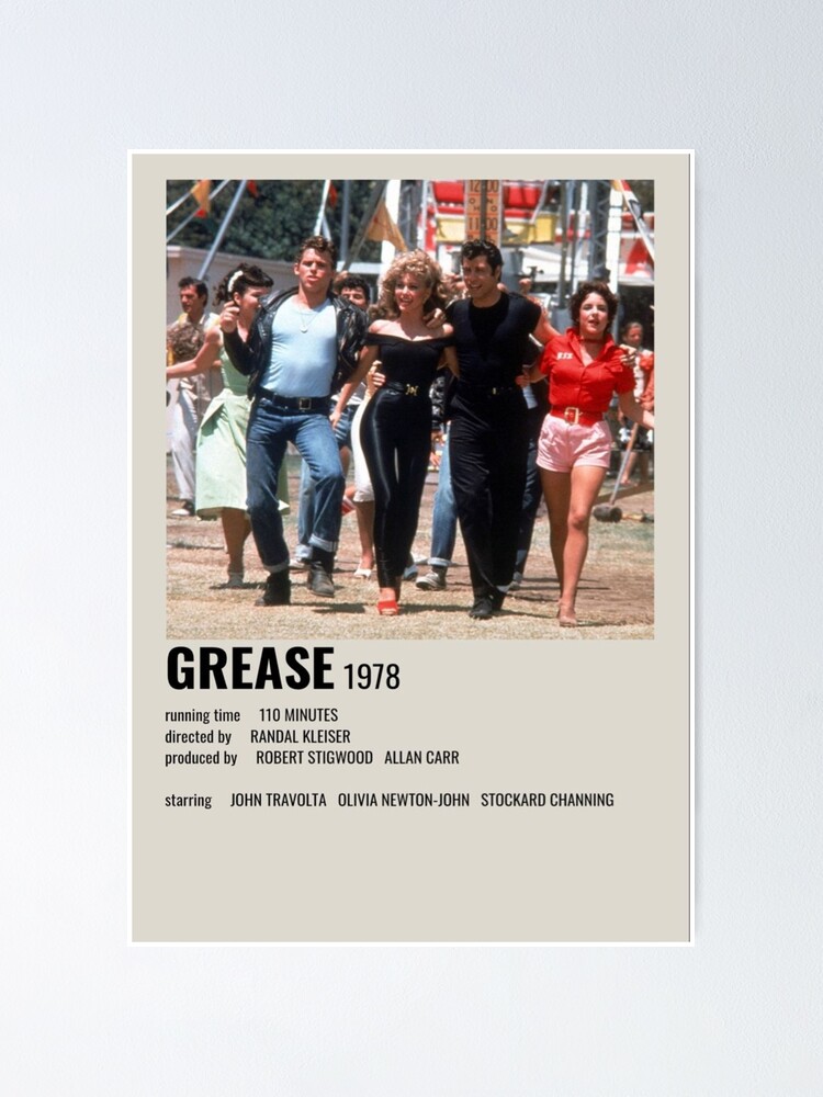 "grease" Poster for Sale by lisfestyle | Redbubble