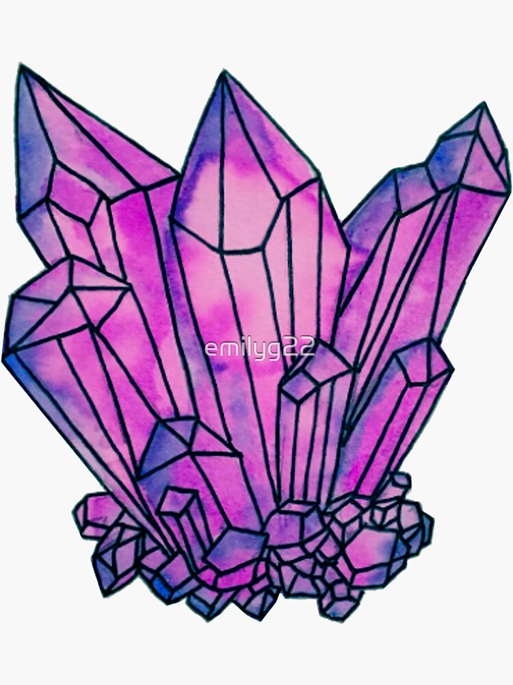 "crystal cluster" Sticker for Sale by emilyg22 | Redbubble