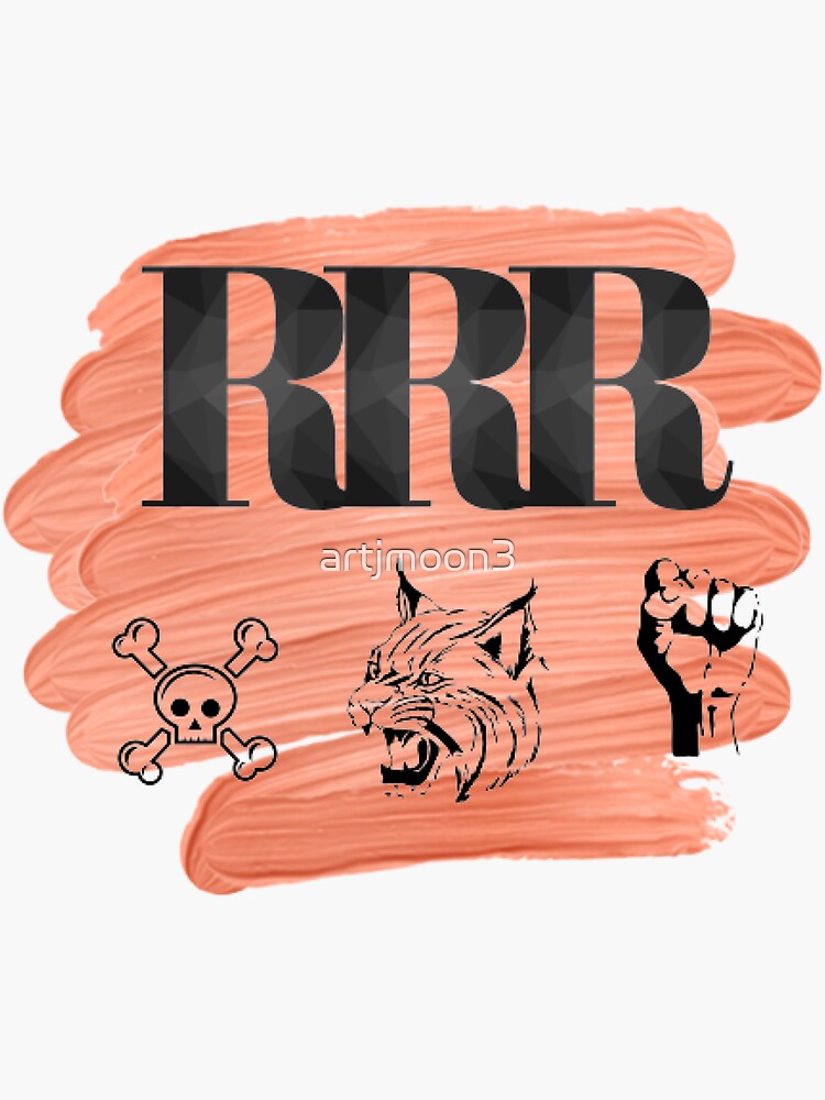 "RRR" Sticker by artjmoon3 | Redbubble