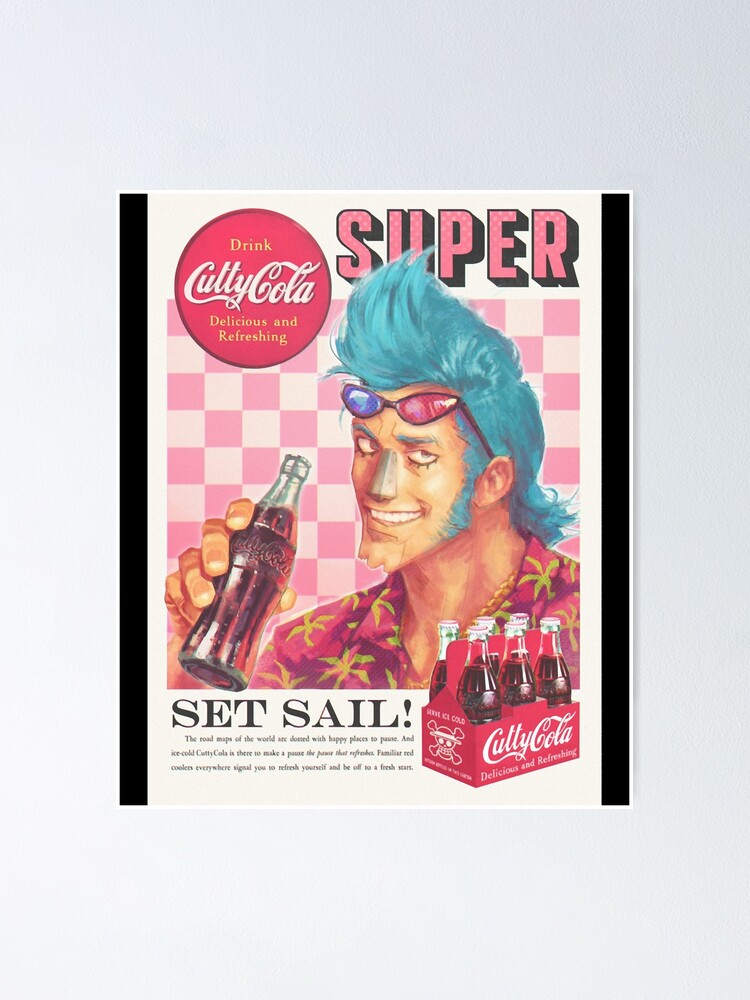 "One Piece Franky Cola" Poster for Sale by cheviskraig | Redbubble