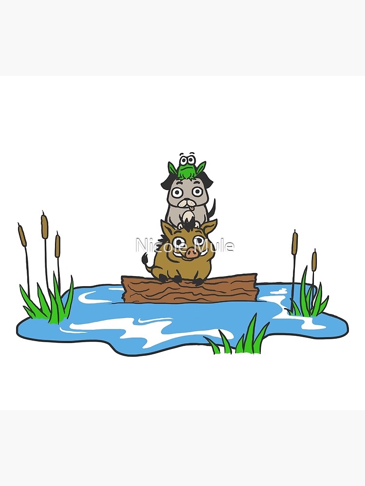 "Frog on Dog on Hog on Log in Bog" Poster for Sale by Nicole Mule ...
