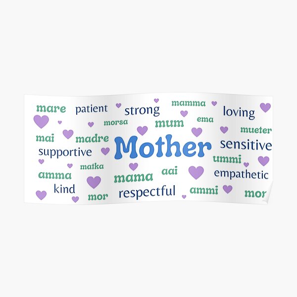 "Mother (names & attributes)" Poster for Sale by mizaj | Redbubble