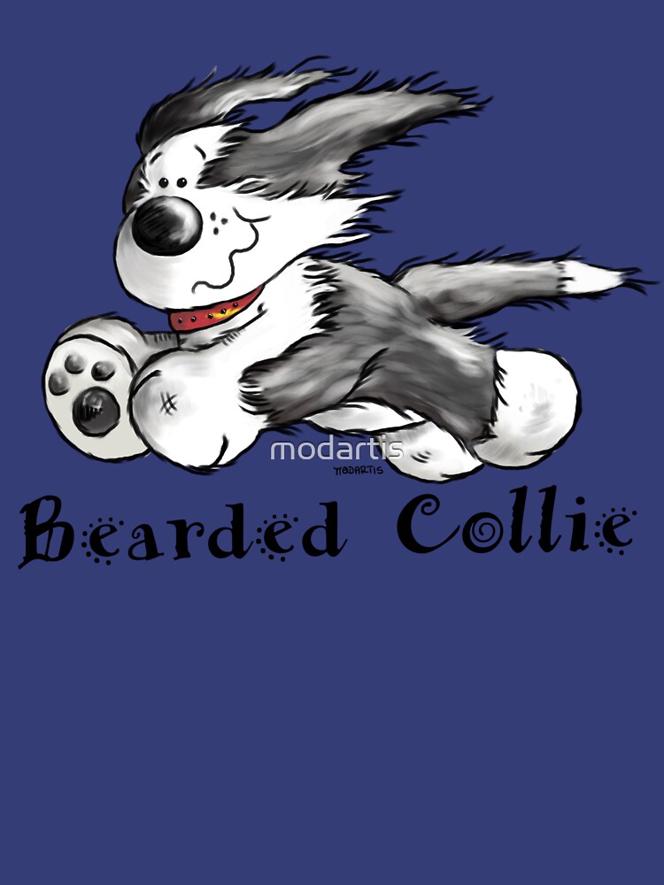 "Funny Running Bearded Collie Cartoon" T-shirt for Sale by modartis ...