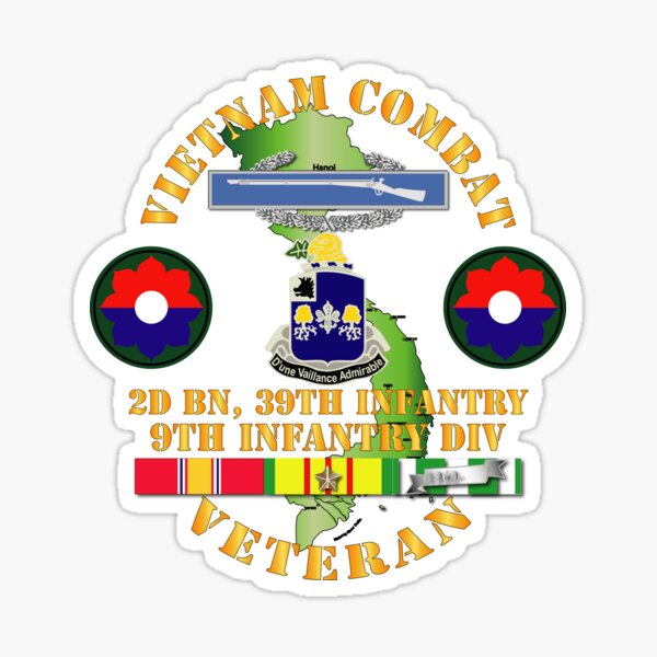 " Army - Vietnam Combat Infantry Veteran w 2nd Bn 39th Inf - 9th ID SSI ...