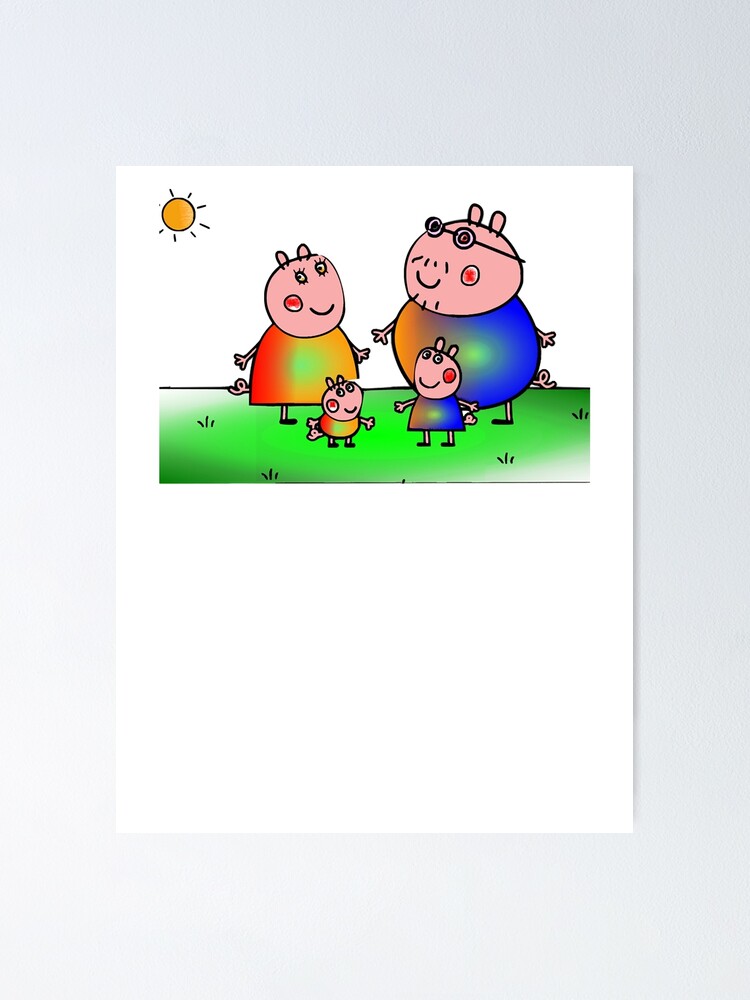 "My family design, I love my family, happy family drawing easy" Poster ...