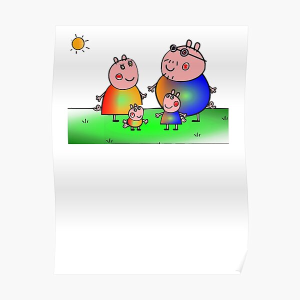 "My family design, I love my family, happy family drawing easy" Poster ...