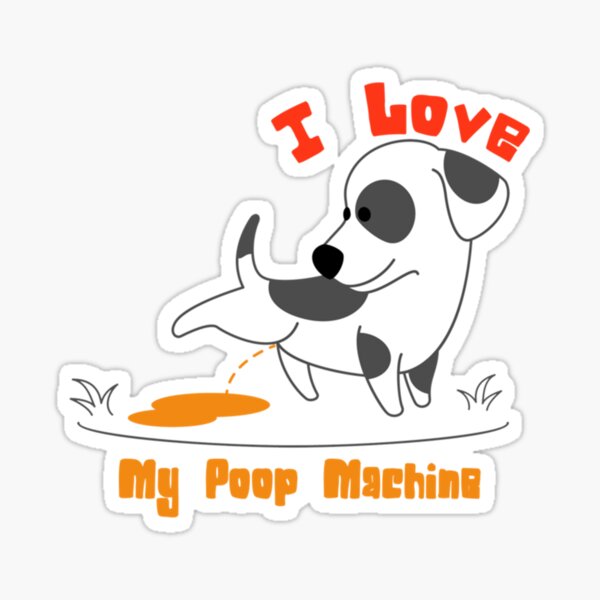 "dogs pooping " Sticker by lastearthss | Redbubble