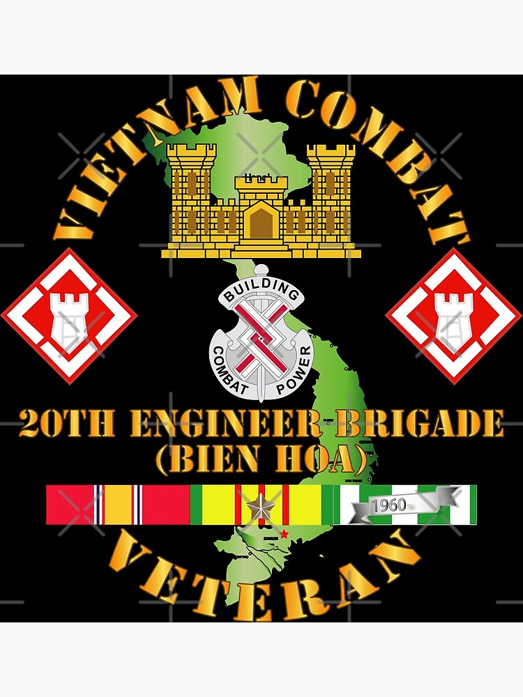 "Army - Vietnam Combat Veteran w 20th Engineer Brigade SSI" Poster for ...