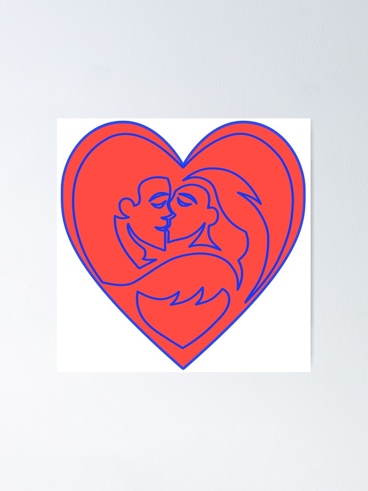 "Awesome graphic design of couples kissing each other and expressing ...