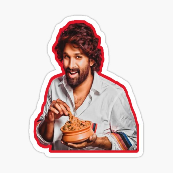 "pushpa" Sticker by PunjabSts | Redbubble