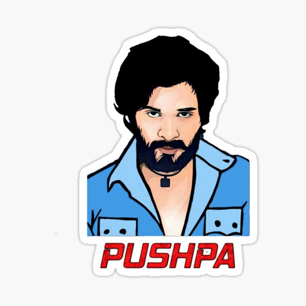 "Pushpa movie " Sticker for Sale by PunjabSts | Redbubble