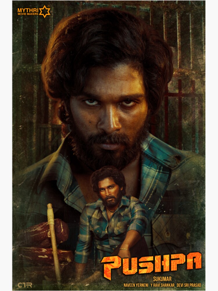 "Pushpa Movie " Sticker for Sale by PunjabSts | Redbubble