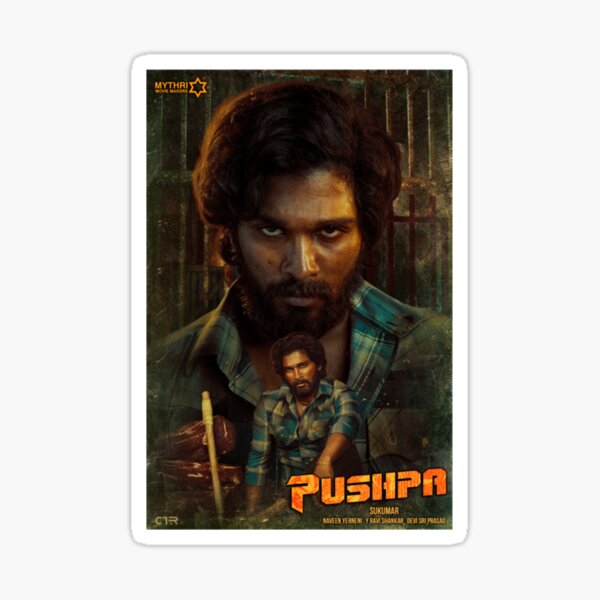 "Pushpa Movie " Sticker for Sale by PunjabSts | Redbubble