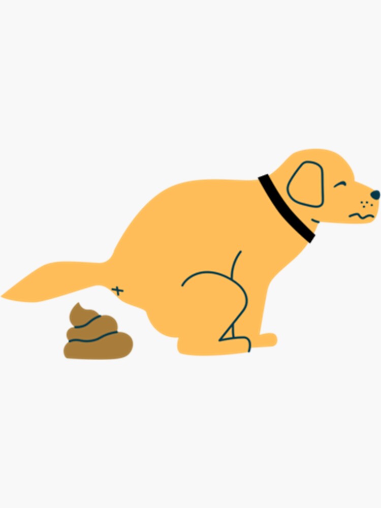 "Dog Pooping Funny " Sticker by Samedhightlangs | Redbubble