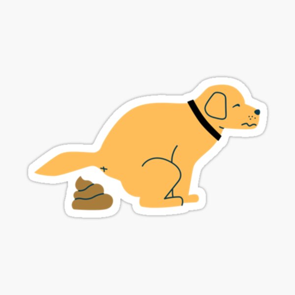 "Dog Pooping Funny " Sticker by Samedhightlangs | Redbubble