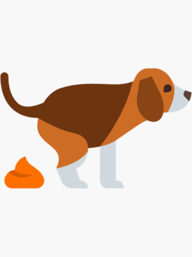 "Dog Pooping Funny " Sticker by Samedhightlangs | Redbubble