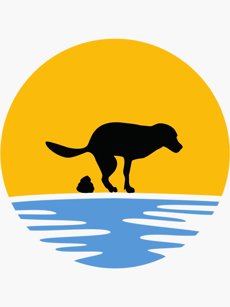 "Dogs Pooping " Sticker for Sale by Samedhightlangs | Redbubble