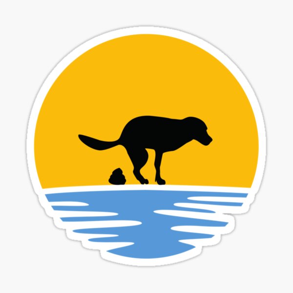 "Dogs Pooping " Sticker for Sale by Samedhightlangs | Redbubble