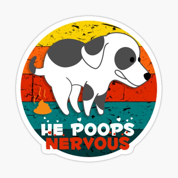 "dogs pooping " Sticker by Samedhightlangs | Redbubble