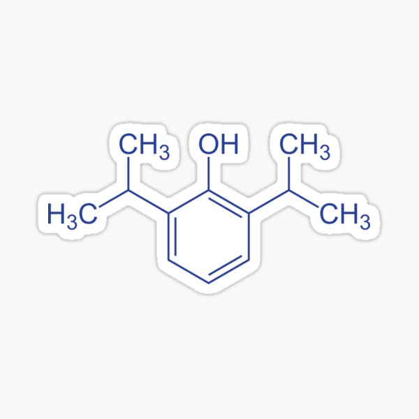 "Propofol Drug chemical molecule" Sticker by SaidDhaouadi | Redbubble