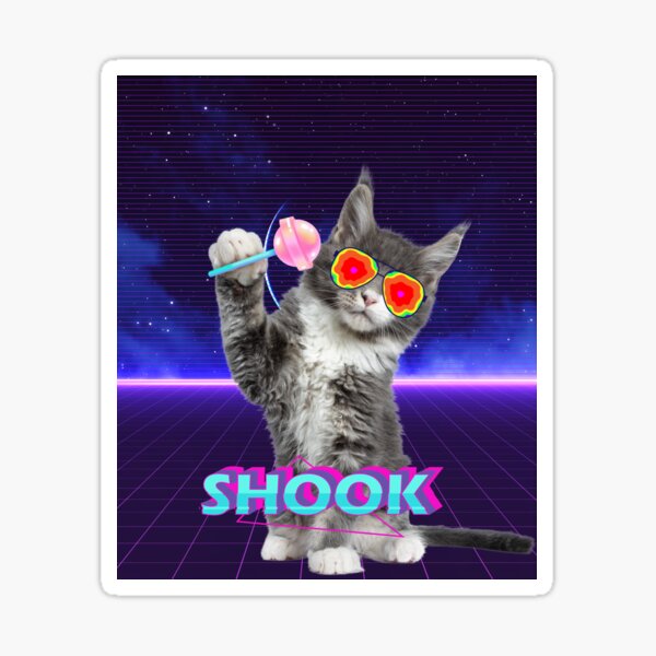 "Shook" Sticker for Sale by CosmicBee | Redbubble