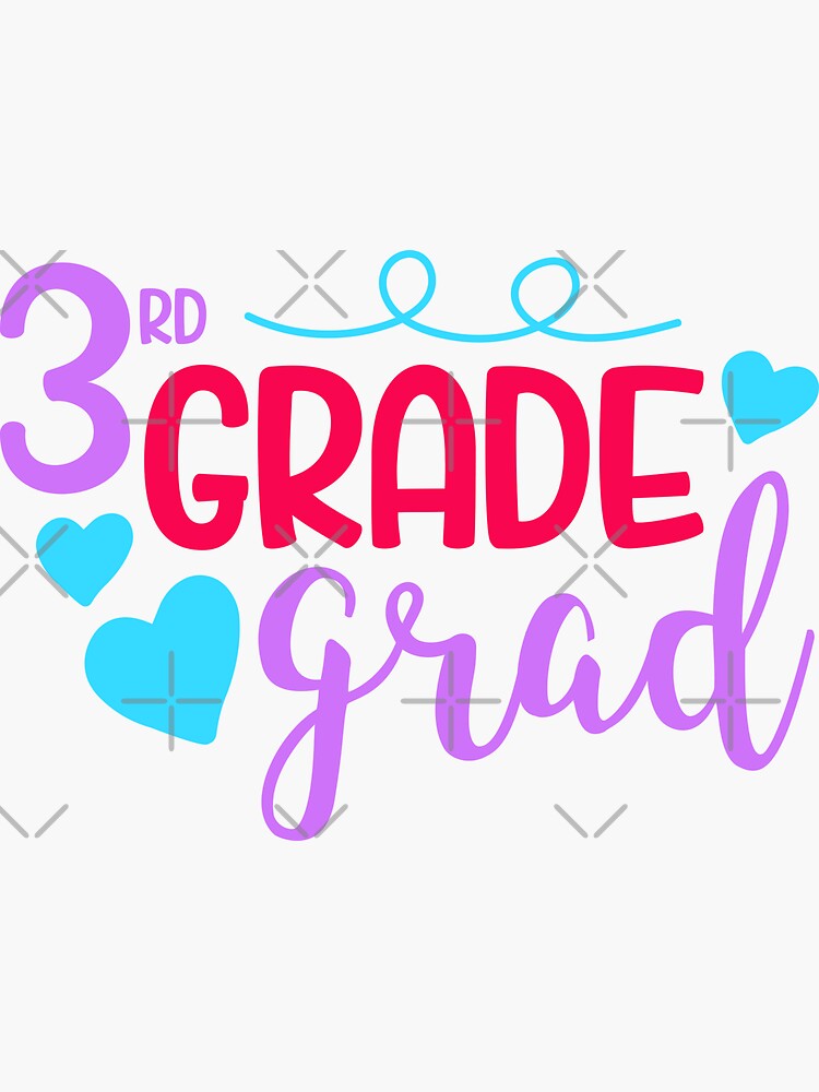 "3rd Grade" Sticker by K-ARO | Redbubble