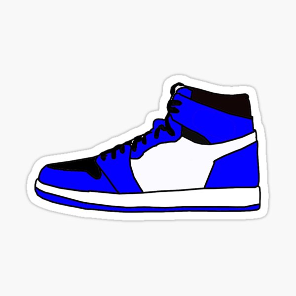 "Blue Air Jordan 1" Sticker by IZZOiAm | Redbubble