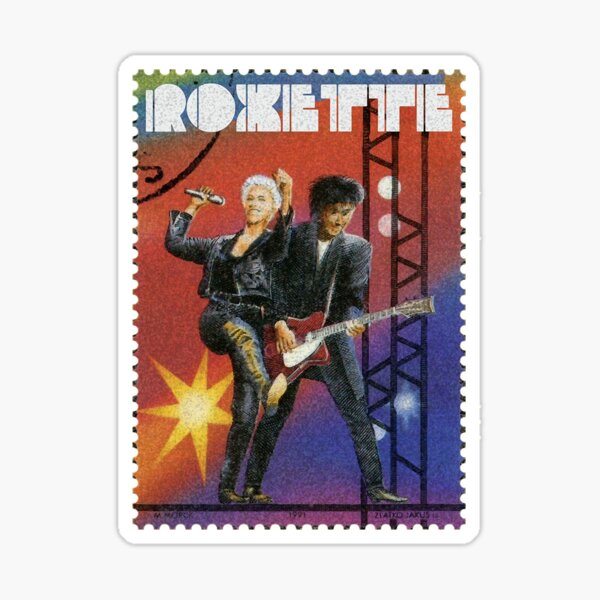 "Roxette - Sweden - Stamp - Poster - 80s - 90s Premium T-Shirt" Sticker ...